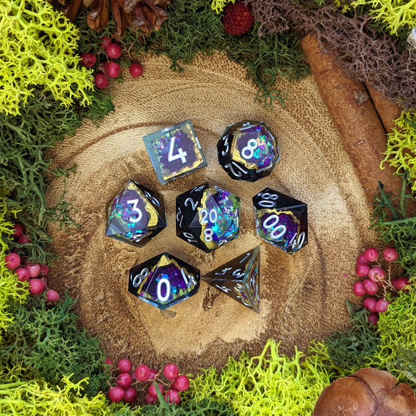 Indigo Geode | Sharp Edge Dice - Luffleberry