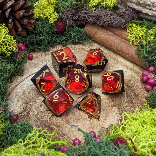 Ruby Geode | Sharp Edge Dice - Luffleberry