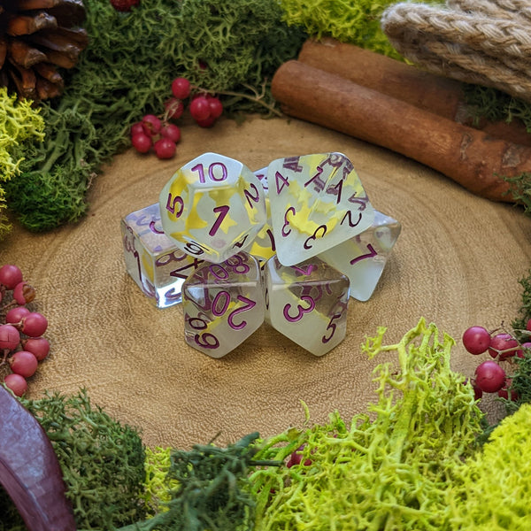 Celestial Glow | Glow in the Dark Dice - Luffleberry